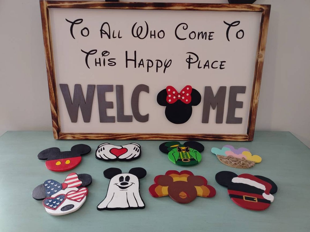 Disney Inspired Interchangeable Welcome Sign - Etsy