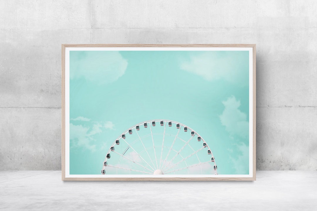 Ferris Wheel Wall Art, Digital Prints, Ferris Wheel Poster, Wall Decor ...