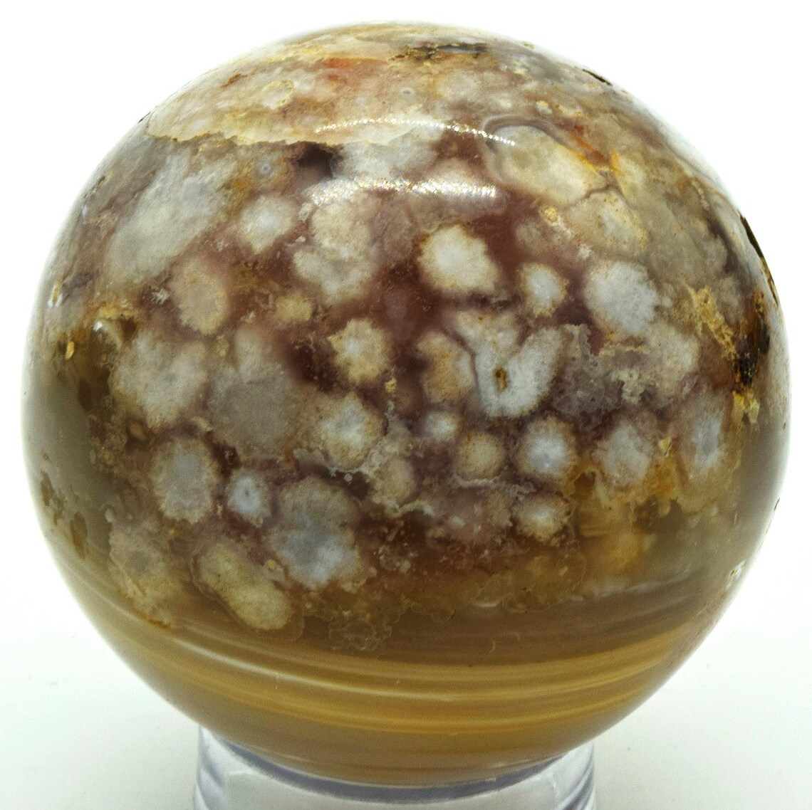 Flower Agate Sphere 3.3 in Diameter and Weighs 1.65 | Etsy