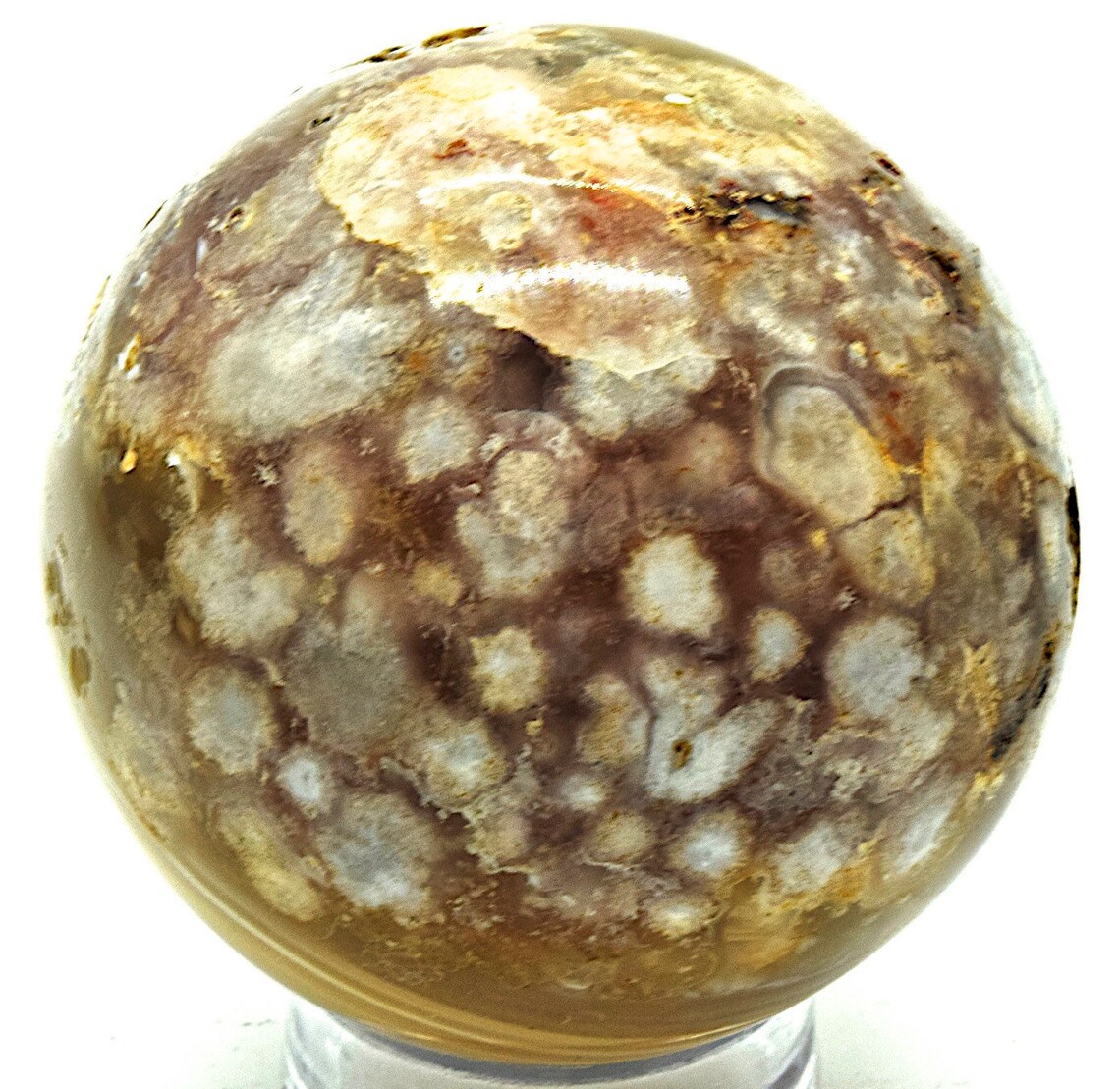 Flower Agate Sphere 3.3 in Diameter and Weighs 1.65 - Etsy