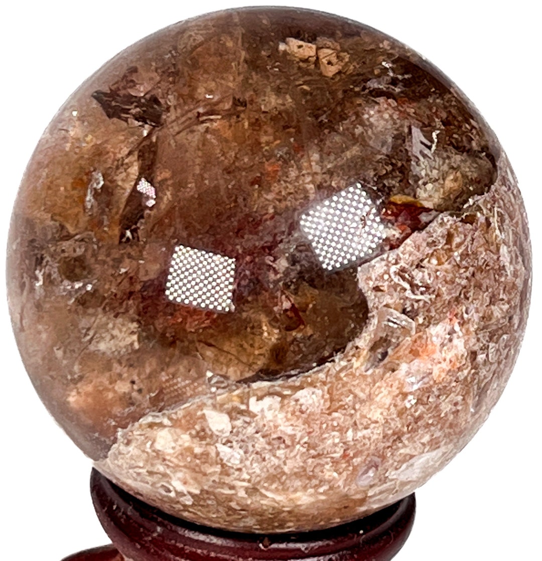 Shamanic Dream Quartz Sphere / Garden Quartz / Scenic Quartz / Lodolite ...