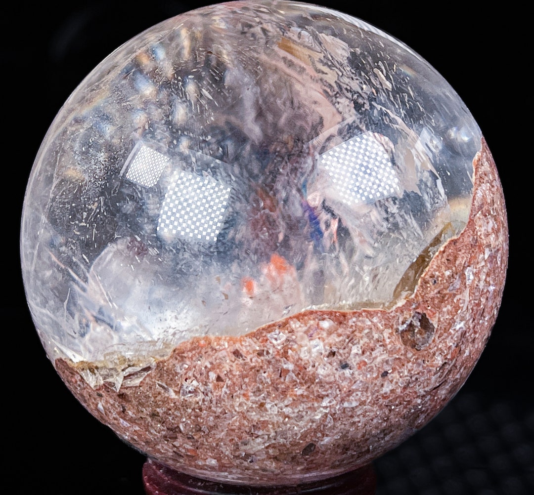 Shamanic Dream Quartz Sphere / Garden Quartz / Scenic Quartz / Lodolite ...