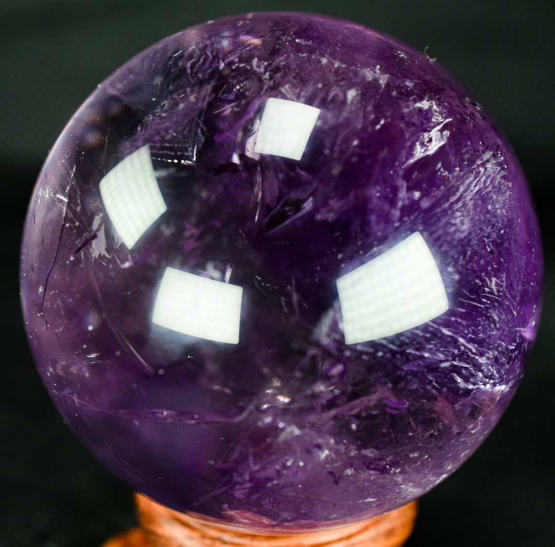 Esfera de amatista de 2,3 de diámetro y pesa 268 gramos de calidad A ...