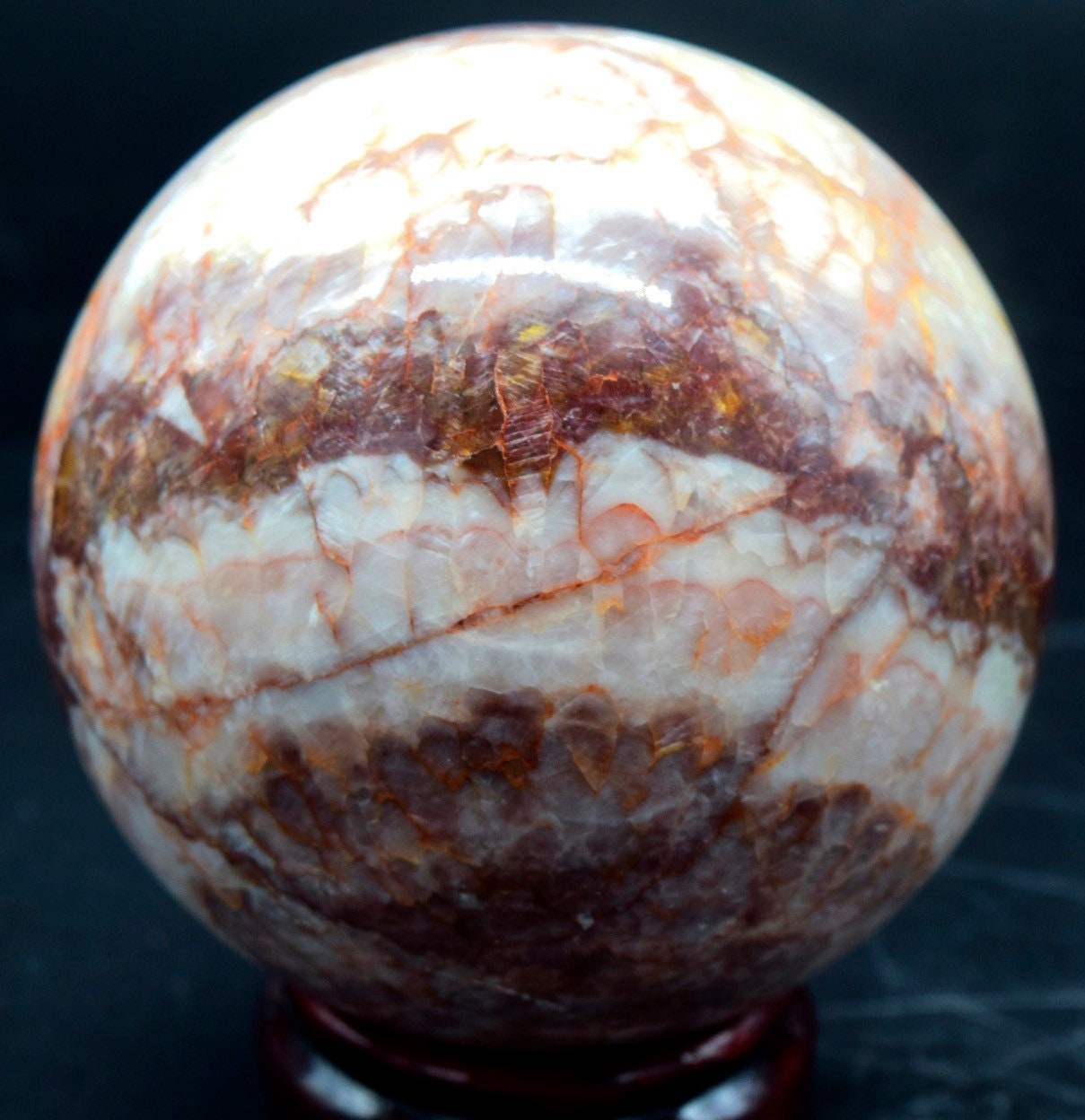 Rocks & Geodes Home & Living Red Banded Calcite Spheres etna.com.pe