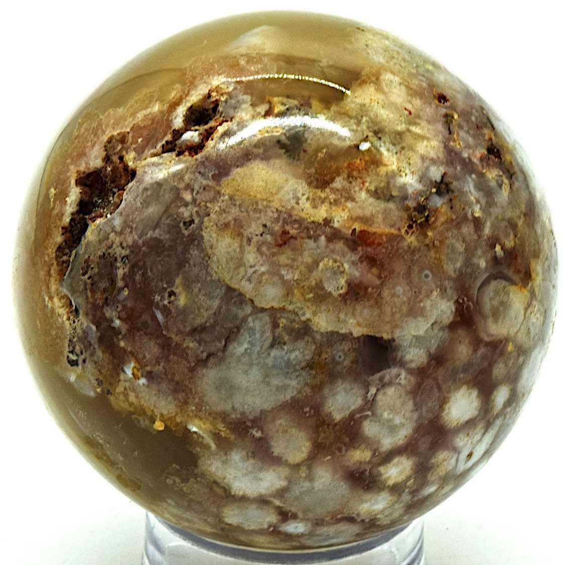 Flower Agate Sphere 3.3 in Diameter and Weighs 1.65 - Etsy