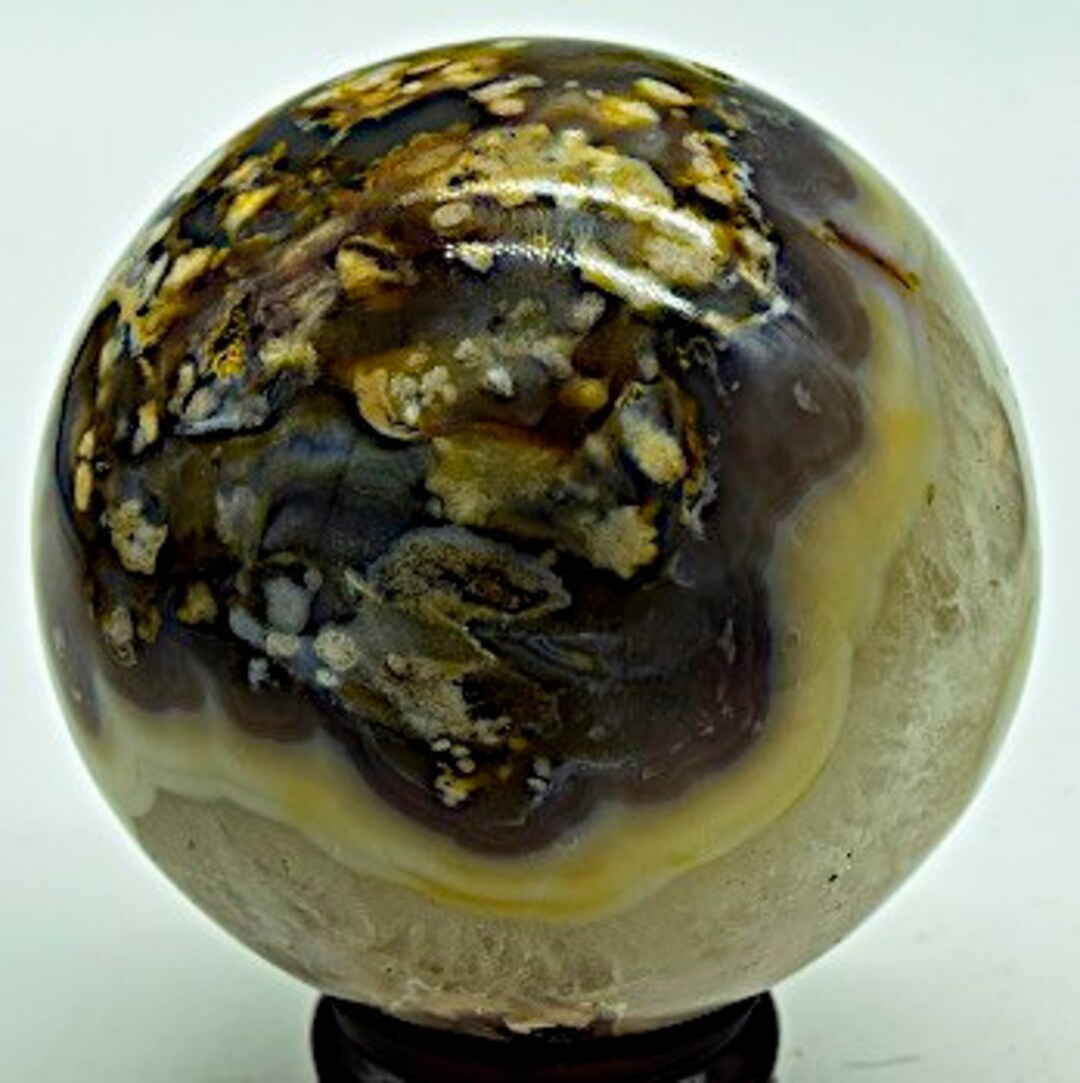 Flower Agate Sphere 4.2" in Diameter and Weighs 3.7 Pounds - Etsy