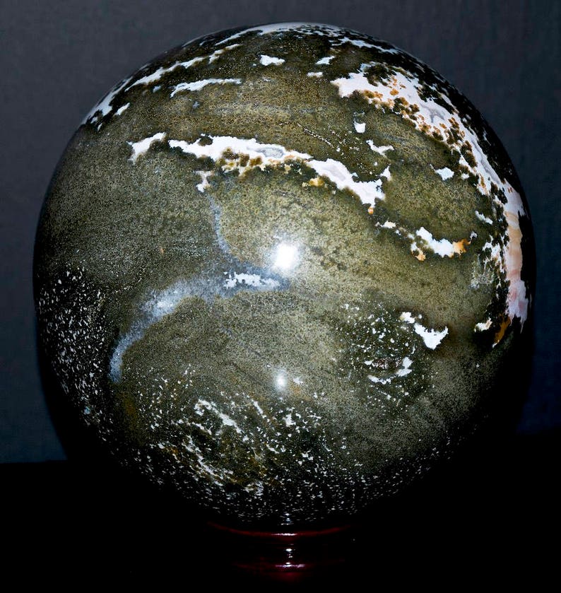 Ocean Jasper Sphere 6.6 in Diameter and Weighs 14.8 | Etsy