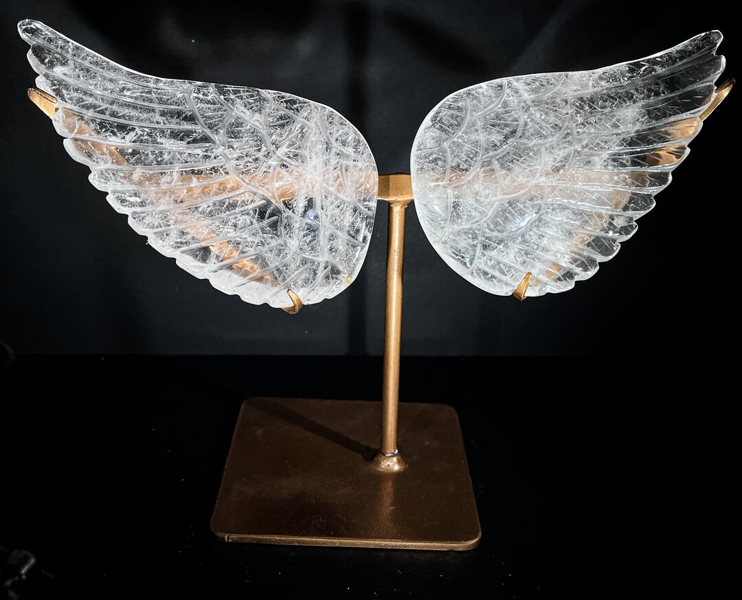 Clear Quartz Angel Wings 12 Span as Displayed - Etsy