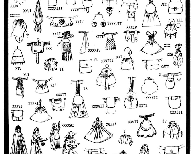 Medieval - Renaissance Bags, Purses & Pouches - Period Patterns Sewing ...
