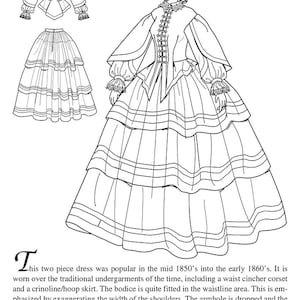 Civil War Era Day Dress / Wedding Dress - 2 Piece Costume - Simplicity ...