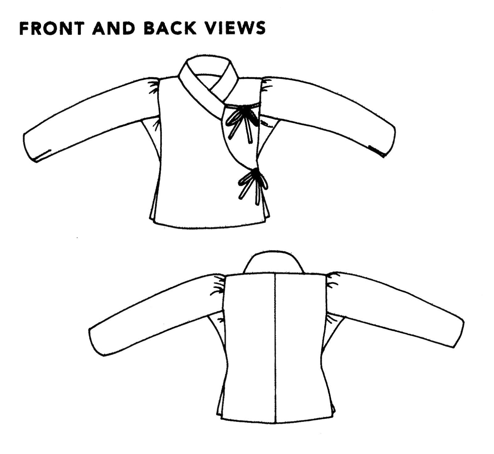 Folkwear Misses' Nepali Blouse With Overlapping Front Panels Sizes XS ...