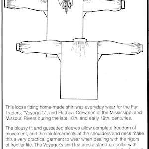1700s-1800s Loose-fit Voyager Frontier Shirt Sizes S-XXL - Missouri ...