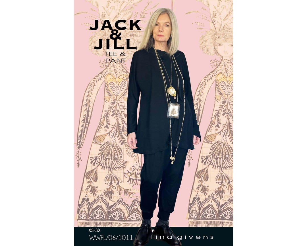 Tina Givens Jack & Jill Tee and Pant XS-3X Sewing Pattern # 06/1011 - Etsy