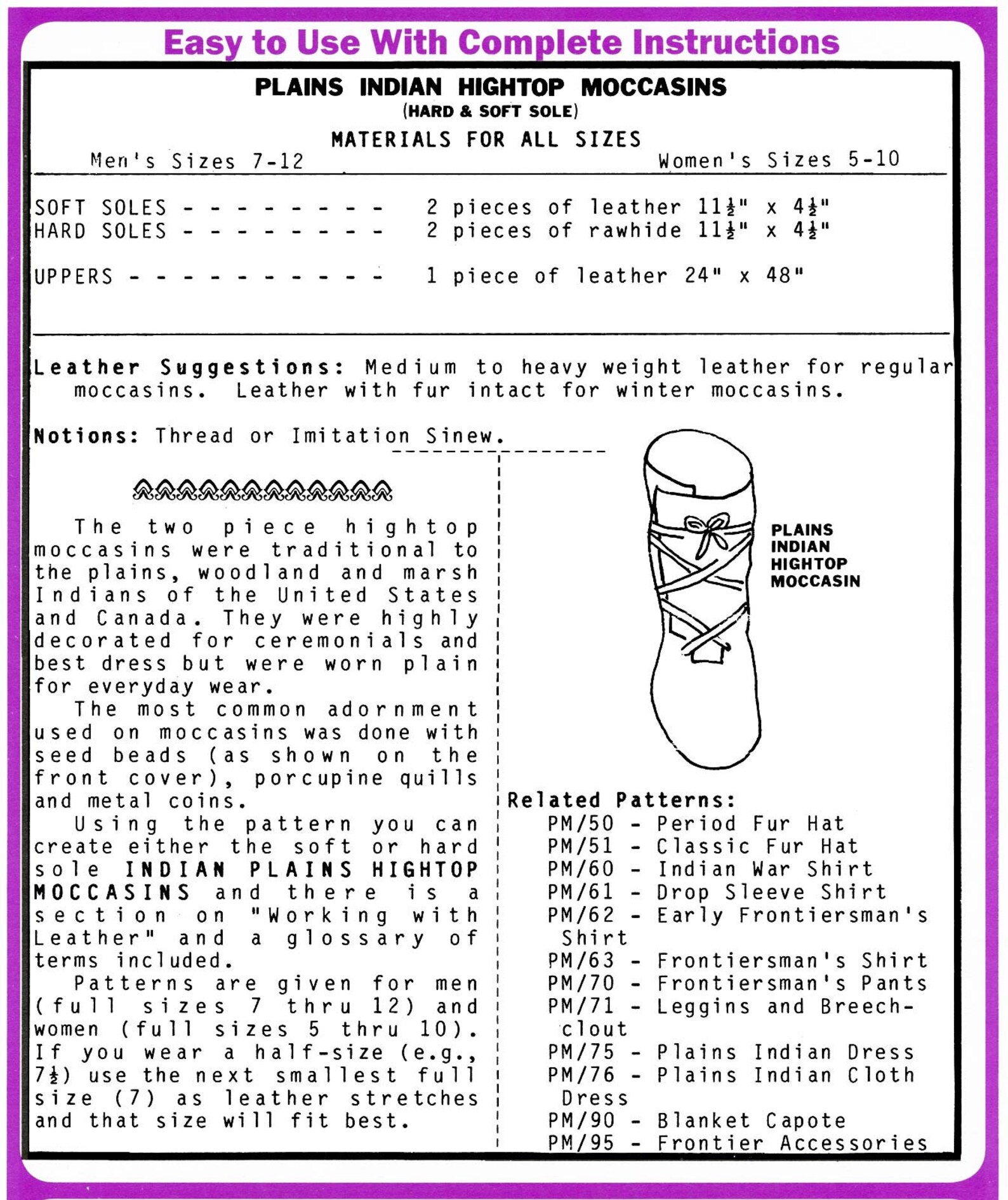 Men's & Women's Plains Indian Hi-top Moccasin - Etsy