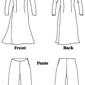 Folkwear Vietnamese Ao Dai Flowing Tunic & Wide-leg Pants Sewing ...