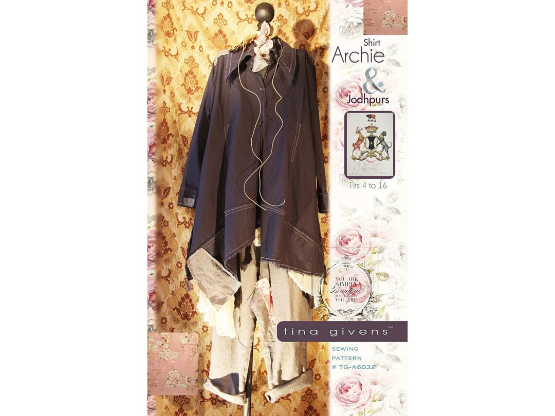 Tina Givens Archie Shirt & Jodhpurs Sizes S-M-L Sewing Pattern # 6032 ...