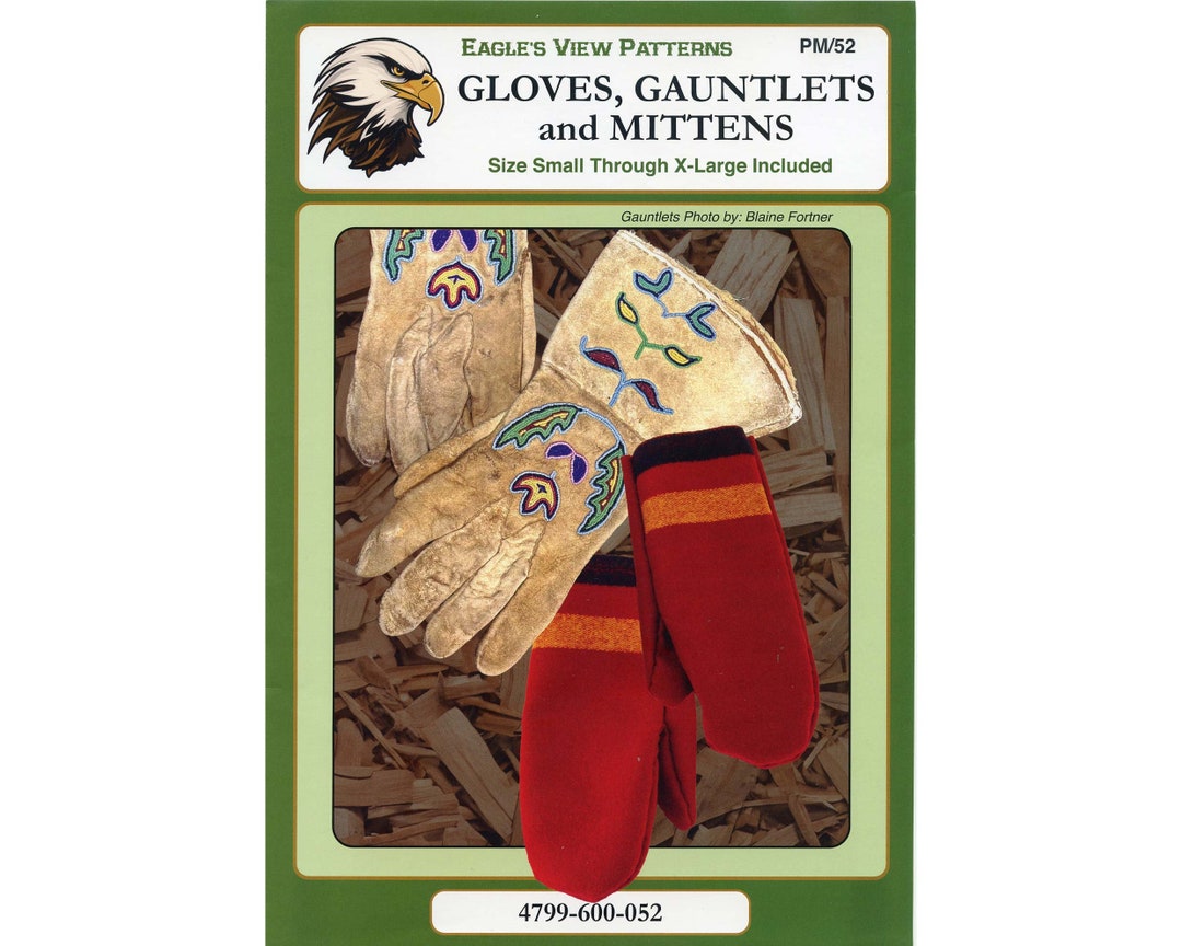 Leather Gloves, Traditional Gauntlets, Leather Mittens, Fur Backed ...