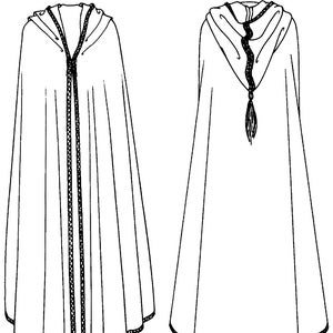 Folkwear Moroccan Burnoose Sewing Pattern 132 Cape or Cloak in 2 ...