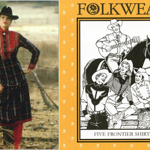 Folkwear Five Frontier Shirts Sewing Pattern 212 | Etsy