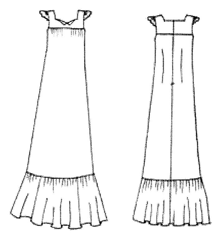 Victoria Jones Loose fit Muumuu w/Gathered Skirt Ruffle Sewing Pattern ...