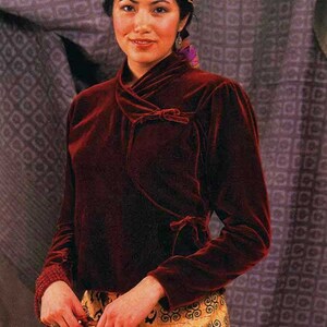 Folkwear Misses' Nepali Blouse With Overlapping Front Panels Sizes XS ...