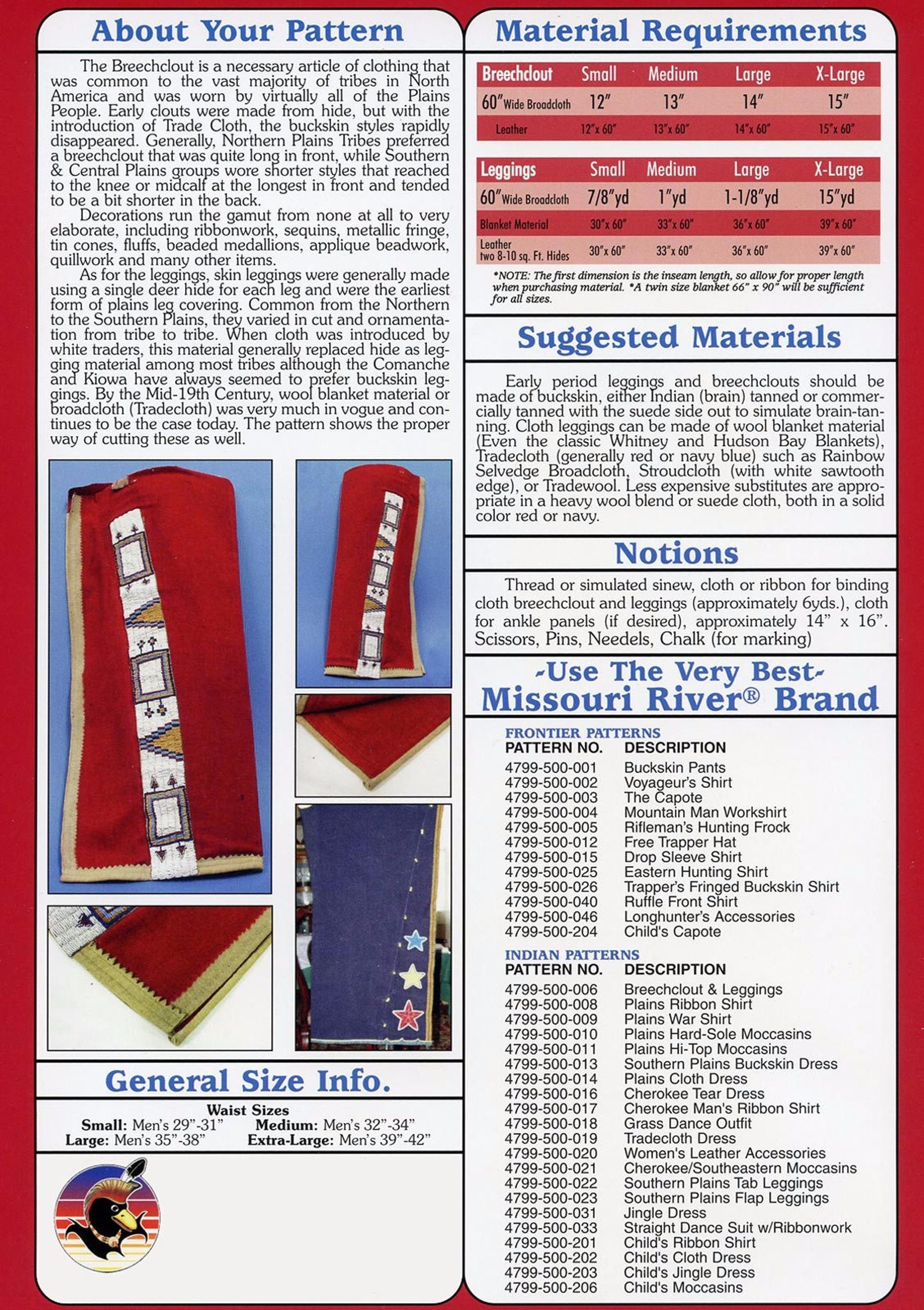 Native American Indian Breechclout & Leggings Missouri River | Etsy