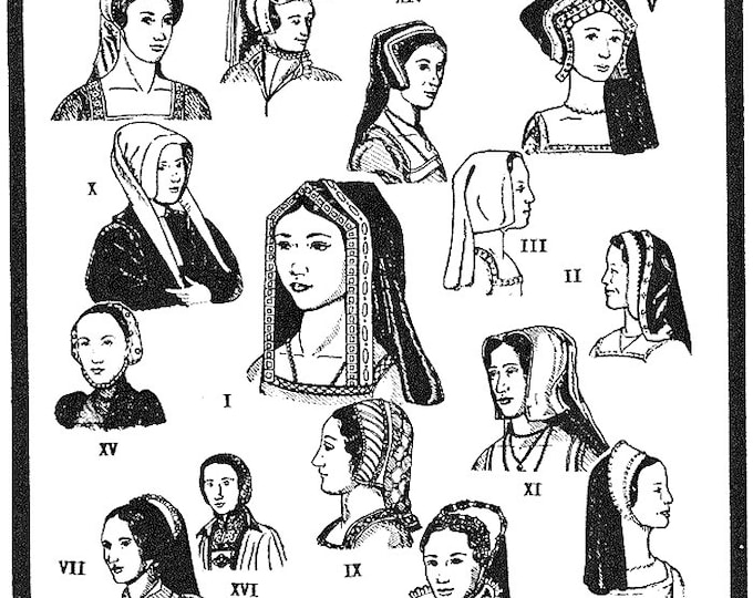 Period Patterns Tudor Era Headdresses & Hoods Circa 1490-1580 Sewing ...