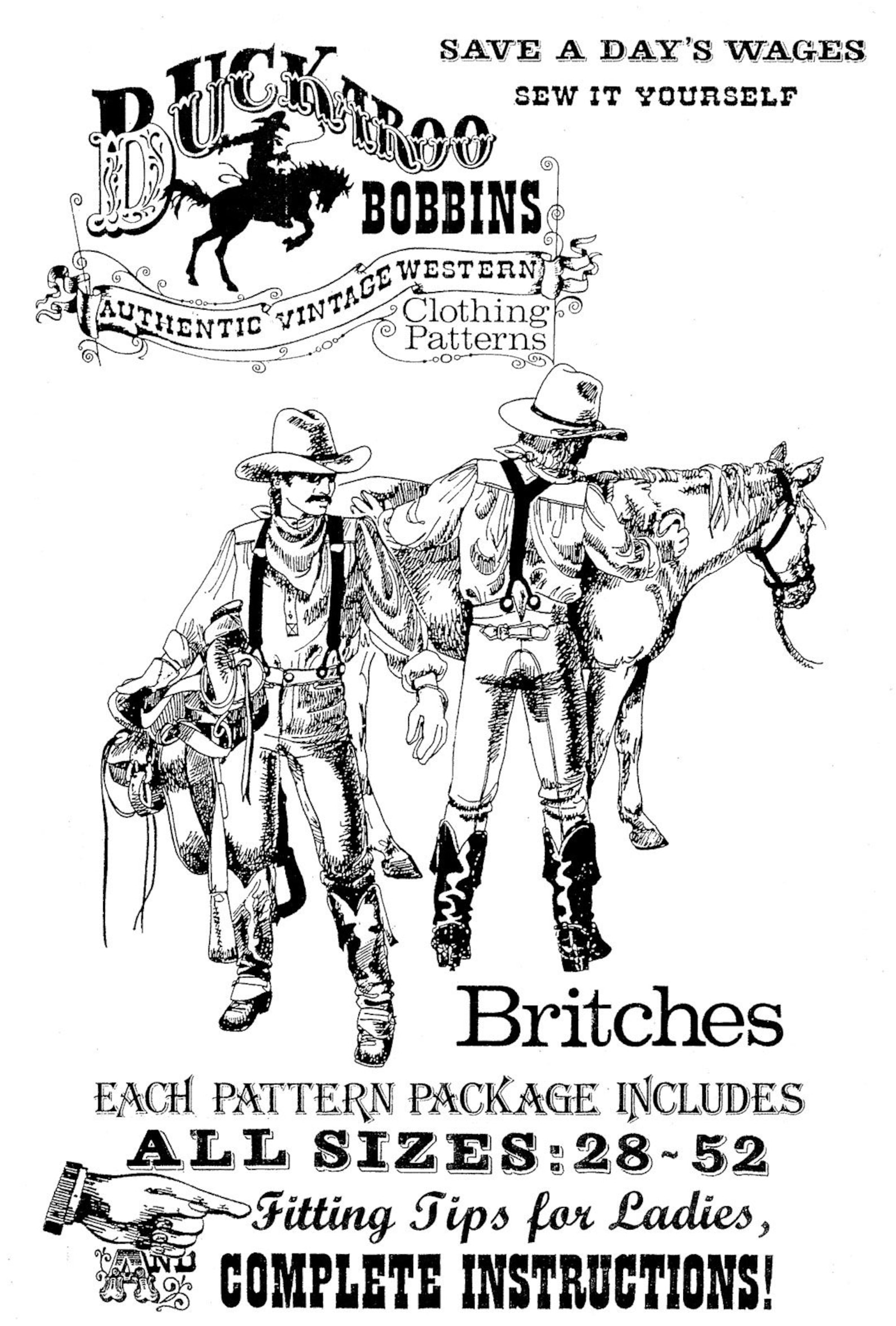 Buckaroo Bobbins Civil War Era Britches Sewing Pattern Waist - Etsy