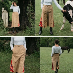 Folkwear Big Sky Riding Skirt Cowgirl, Western Split Skirt Sewing ...