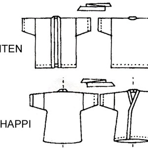 Loose-fit Wrap Happi Coat XS-2X and Hanten S-4X Victoria Jones Sewing ...