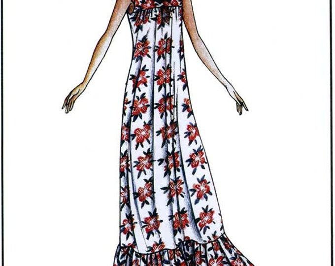 Victoria Jones Loose Fit Muumuu W/gathered Skirt Ruffle Sewing Pattern ...