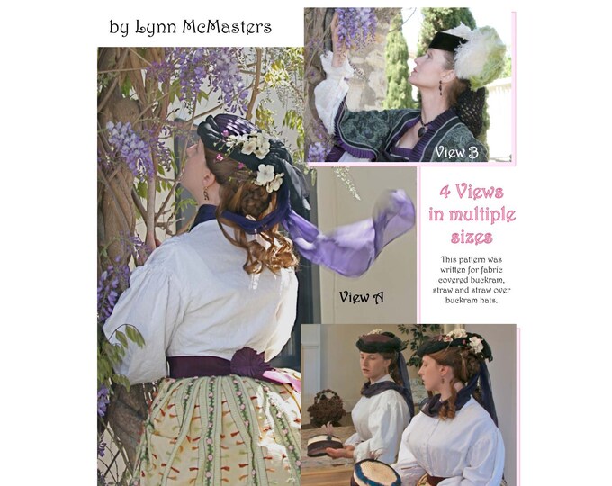 Victorian Era Brimless Hat Pattern in 4 Views Lynn Mcmasters Sewing ...
