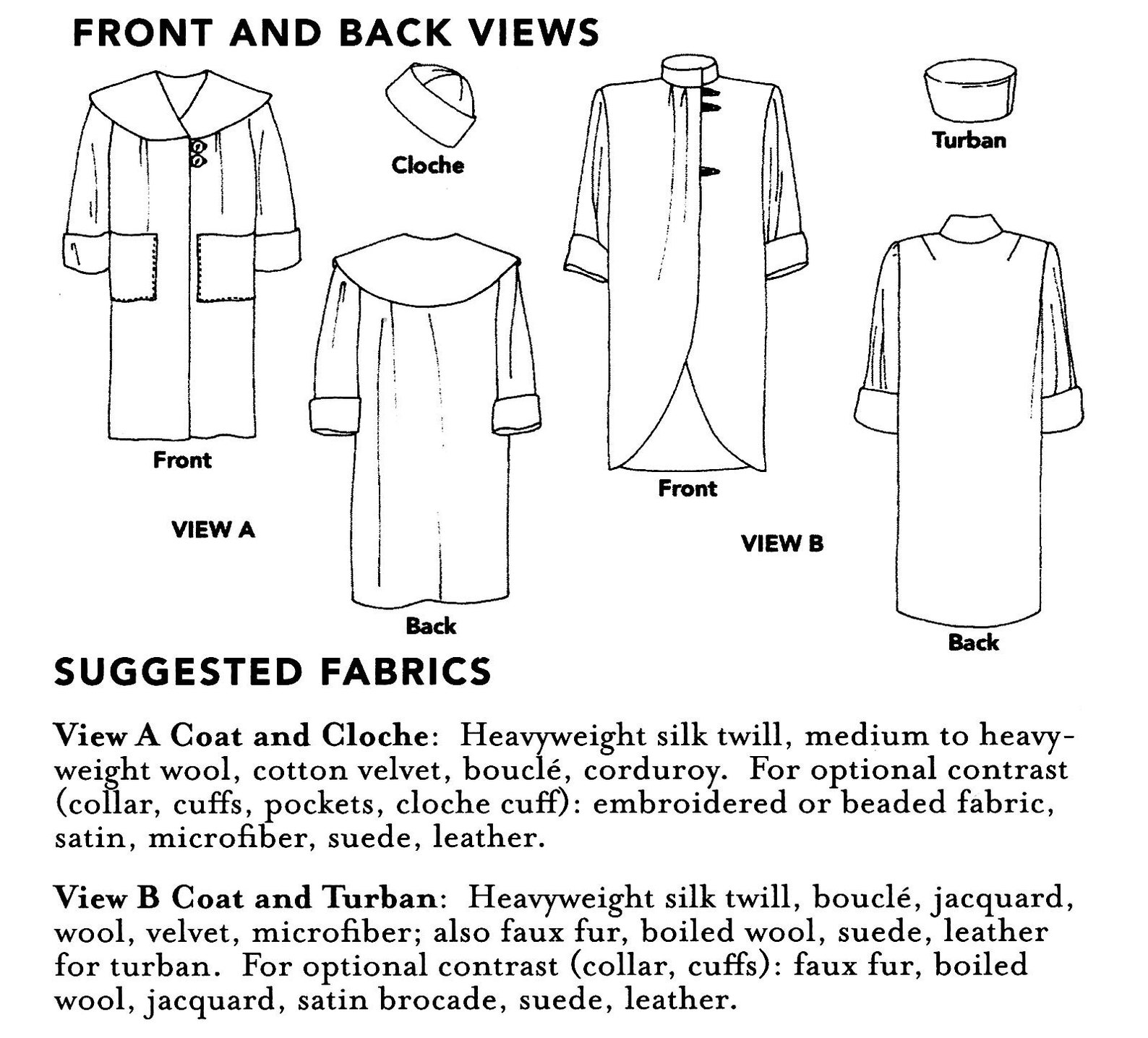 Folkwear 1925 Era Spectator Coat Sewing Pattern # 262 Sizes XS-XL ...