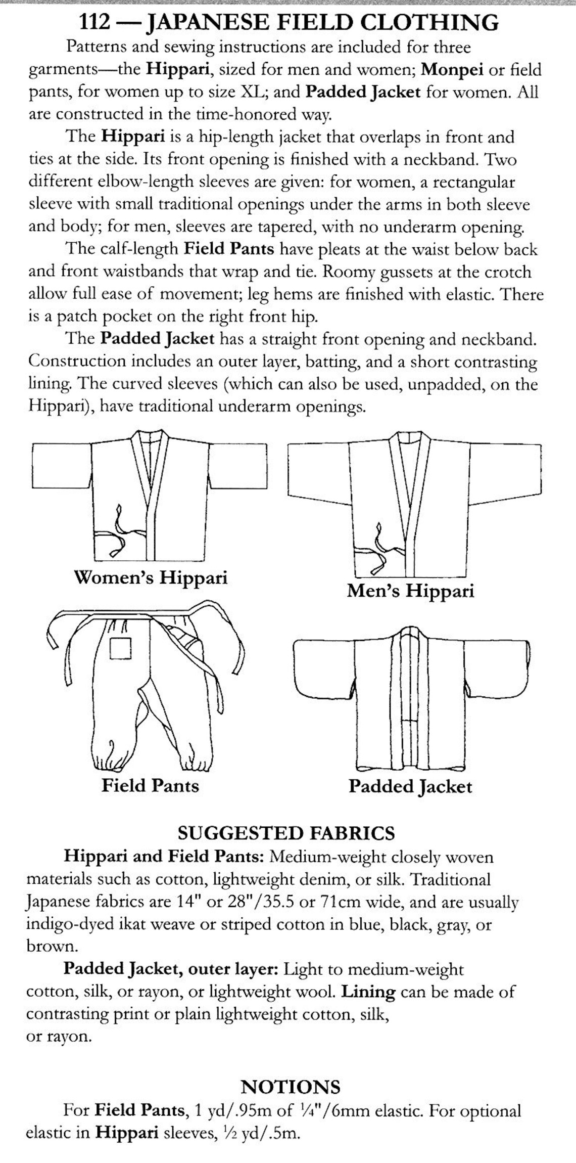 Folkwear Japanese Field Clothing Hippari Monpei Field Pants - Etsy