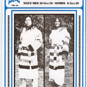 Indian, Frontier Style Blanket Capote Coat for Men & Women - Eagle's ...