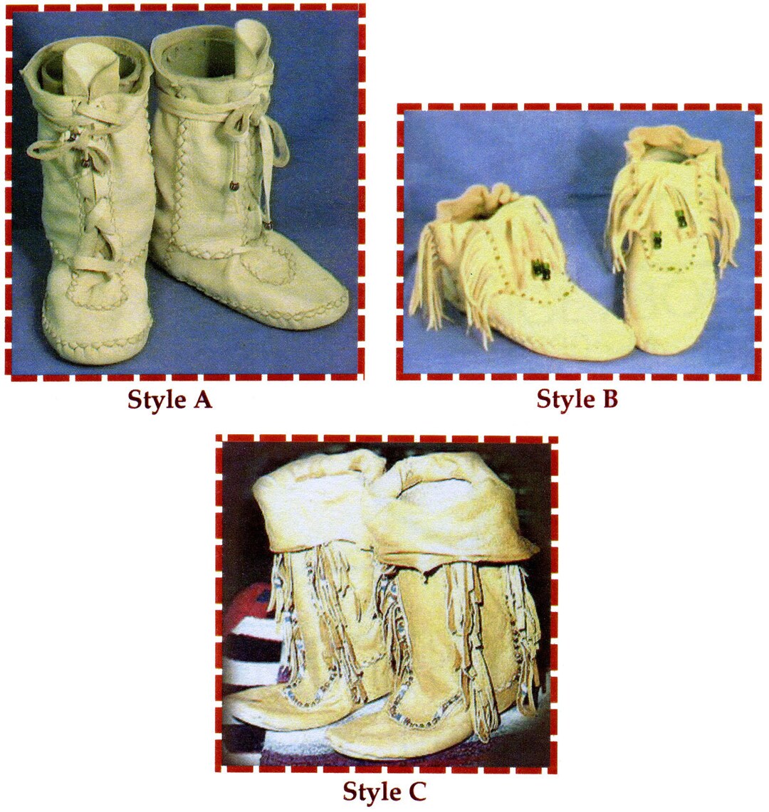 Native American Shoshone Indian Moccasin in 3 Styles - Sparrowhawk ...