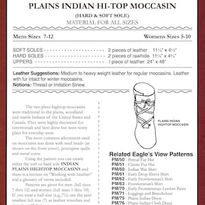 Men's & Women's Plains Indian Hi-top Moccasin - Eagle's View Sewing ...