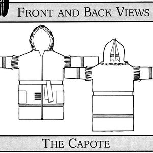 Missouri River Capote Hooded Blanket Coat Sewing Pattern - Traditional ...