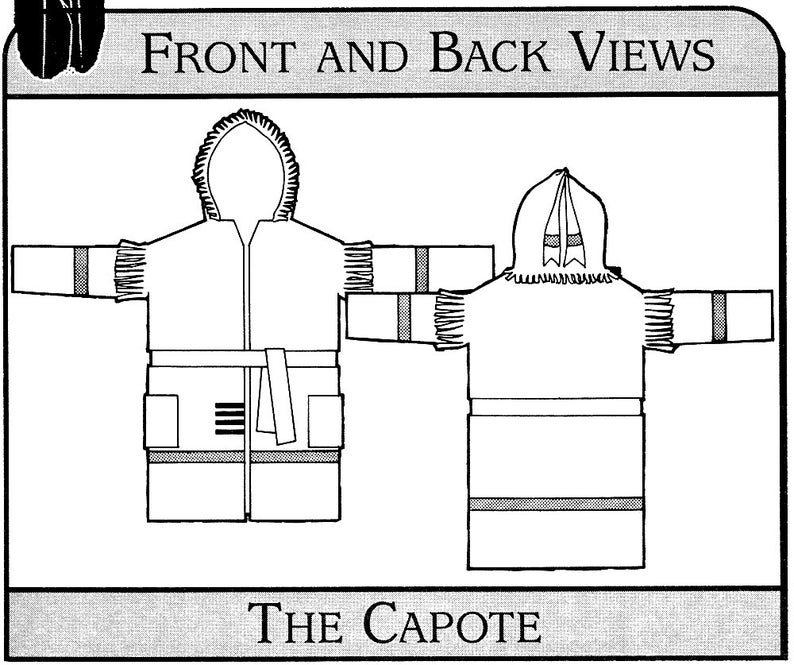 Missouri River Capote Hooded Blanket Coat Sewing Pattern - Traditional ...
