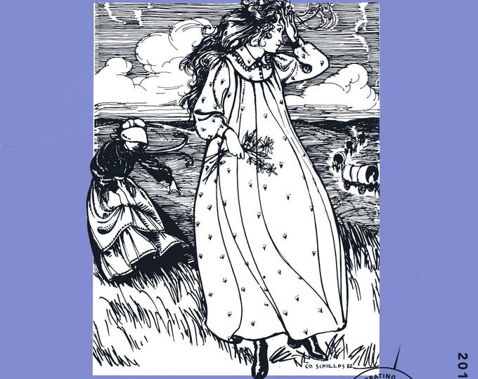 Folkwear 1800s Prairie Dress & Apron Sewing Pattern # 201 Sizes XS-3XL ...