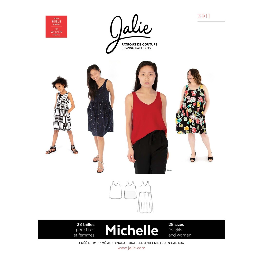 Jalie Michelle V Neck Tank Top & Dress Sewing Pattern 3911 - Etsy