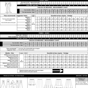 Jalie 8-gored Skirts Sewing Pattern # 2681 in 5 Styles, 27 Sizes Women ...