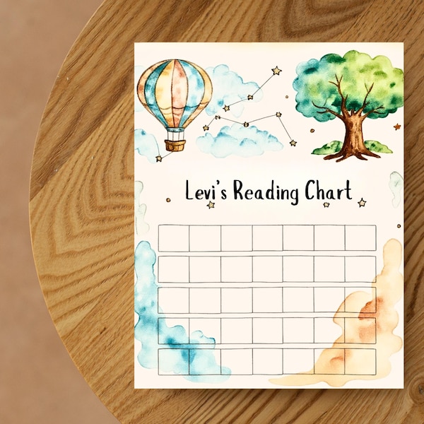 Watercolor Kid Chart - Etsy