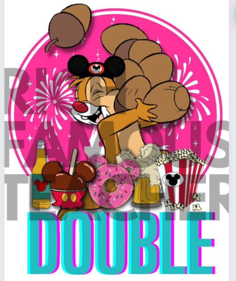 Chip and Dale Friendship Goal Snacks PNG Sublimation Themepark Couple ...