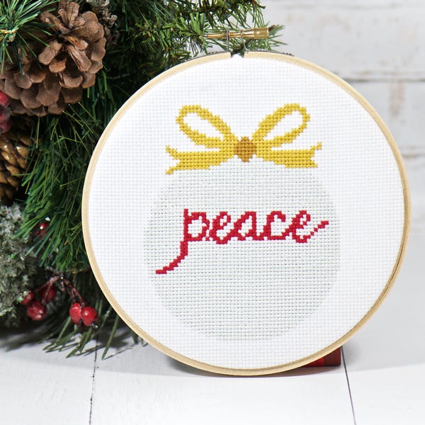 Peace Cross Stitch - Etsy