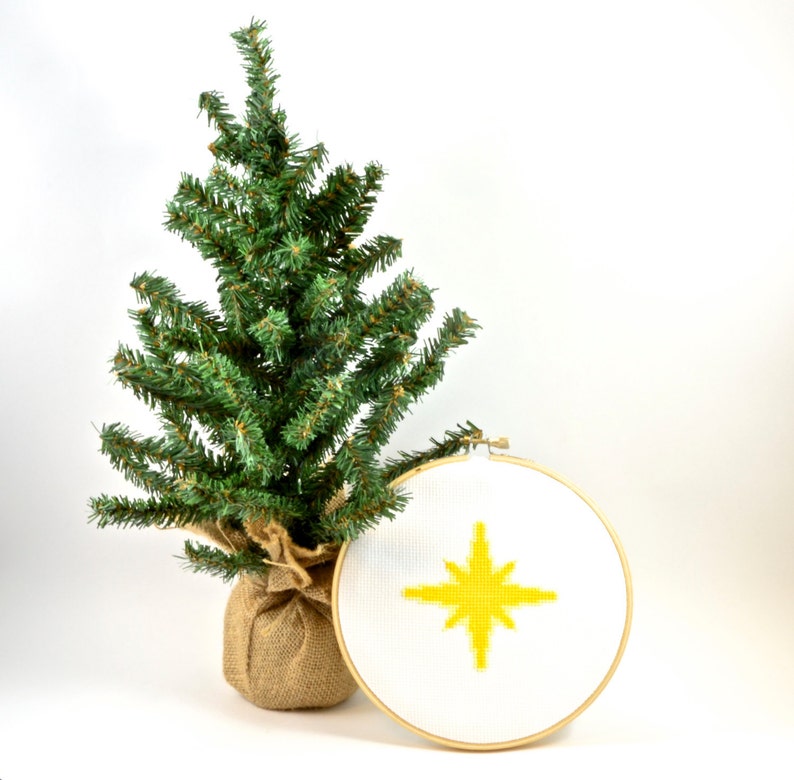 December Christmas Star Cross Stitch Pattern PDF Instant - Etsy