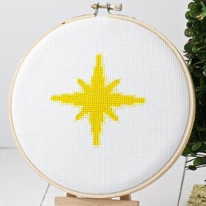 December Christmas Star Cross Stitch Pattern, PDF Instant Download ...