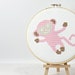 Pink Monkey Cross Stitch Pattern, PDF Download, DIY Baby Gift, Nursery ...