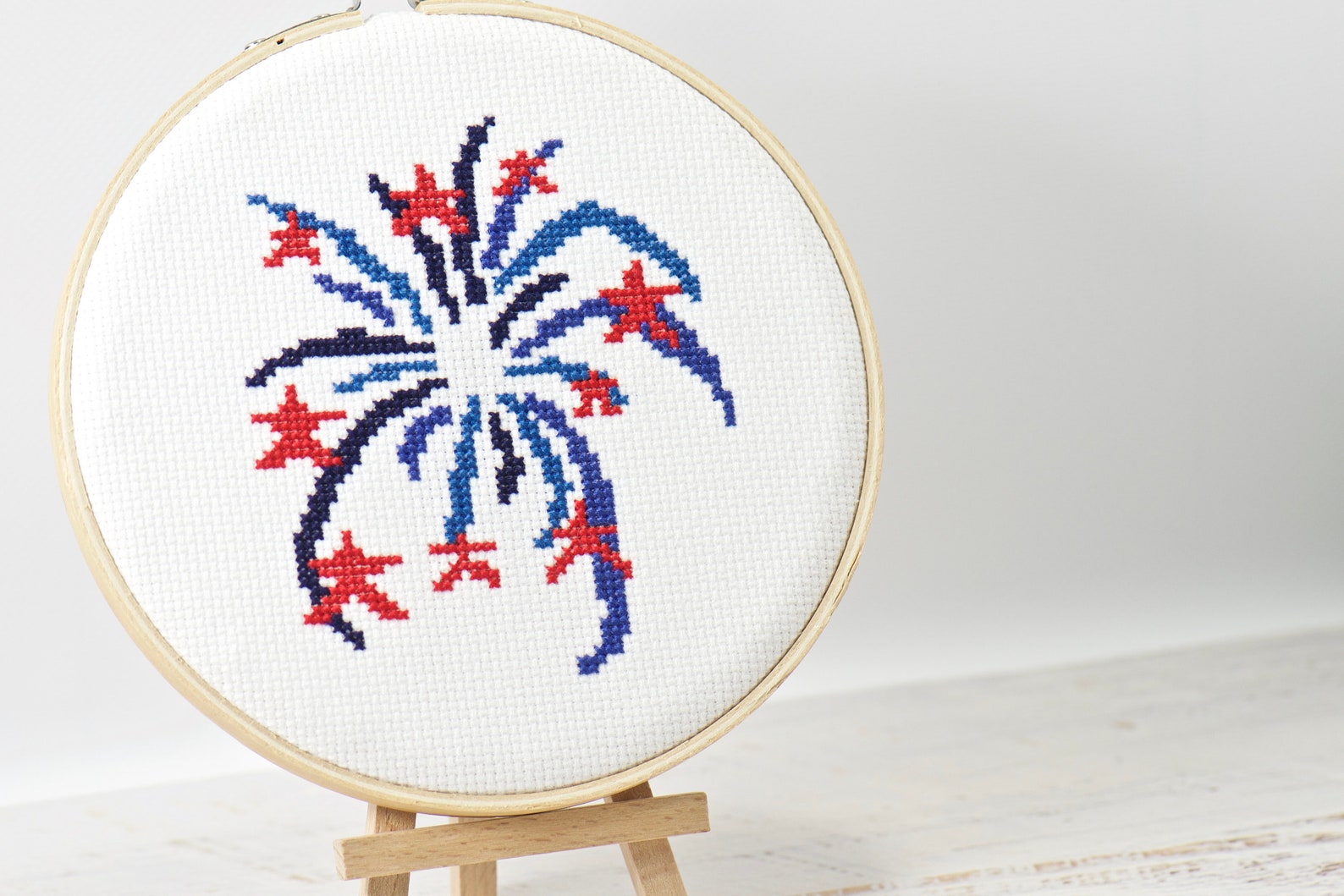 4th of July Fireworks Cross Stitch Pattern, Patriotic USA Decor ...