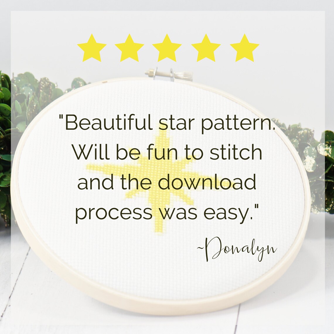 December Christmas Star Cross Stitch Pattern, PDF Instant Download ...